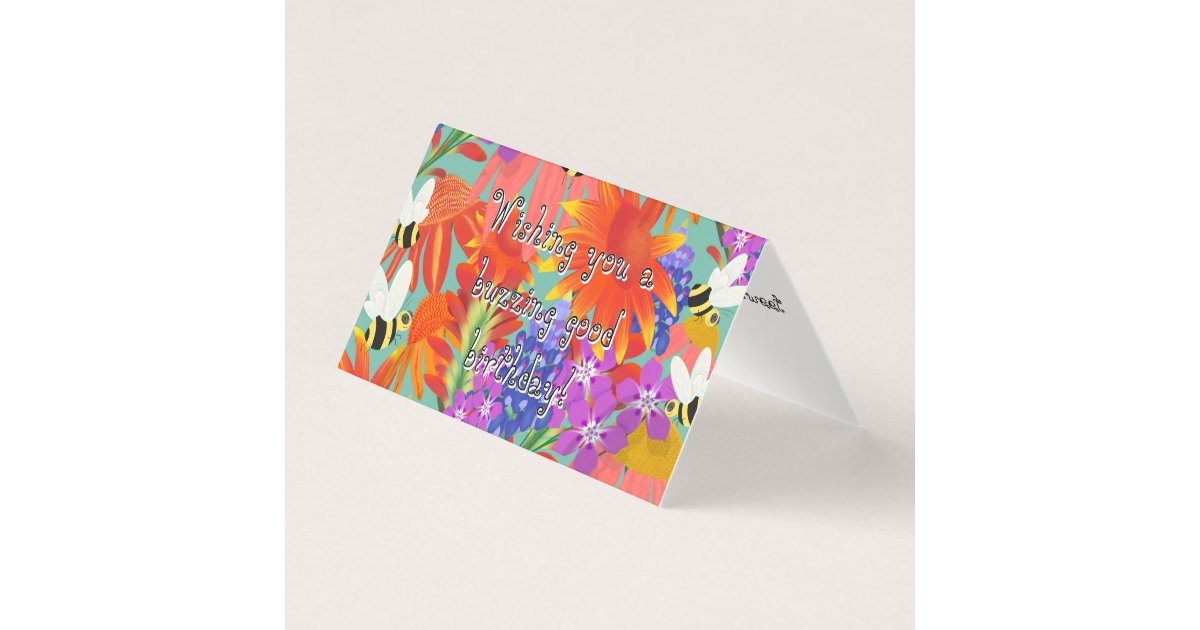 Greeting Card_Editable_BuzzAmongBlooms | Zazzle