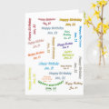 Greeting Card January, 21 Birthday | Zazzle