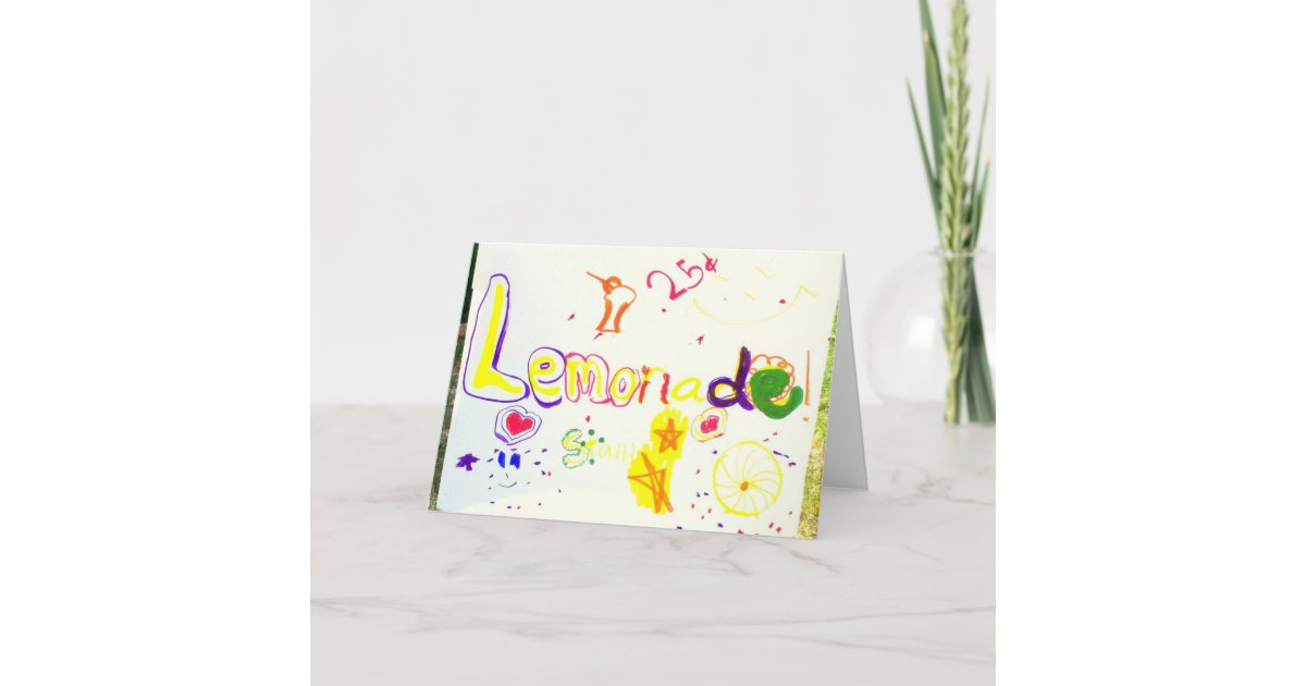 GREETING CARD: Lemonade Stand Poster_ Card | Zazzle
