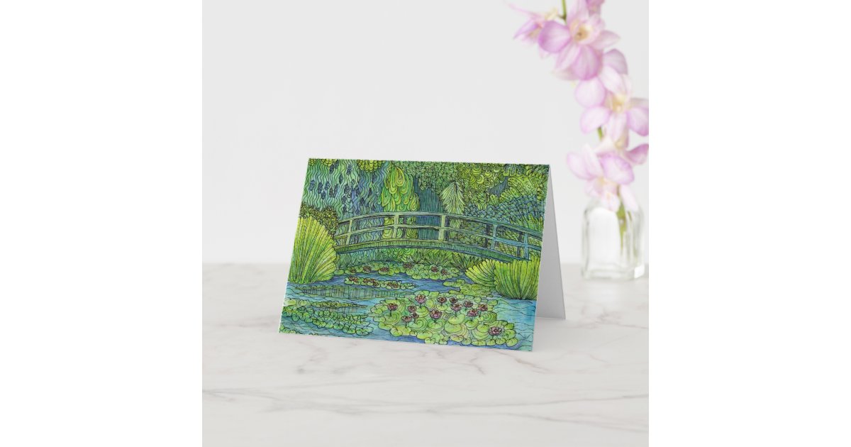 Greeting Card - Monet's Tangled Bridge | Zazzle