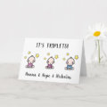 greeting card triplets, welcome, congratulations | Zazzle