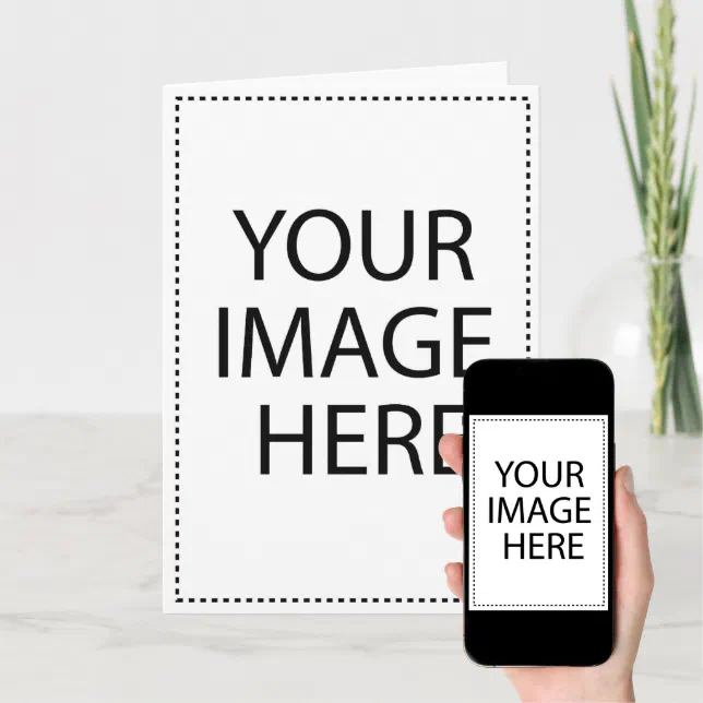 Greeting Card Vertical Template | Zazzle