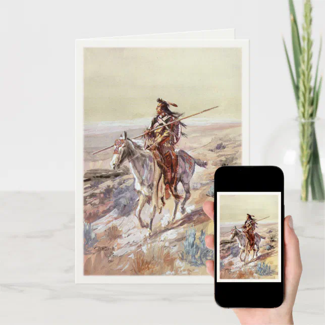 Greeting Card With Painting Of Native American | Zazzle