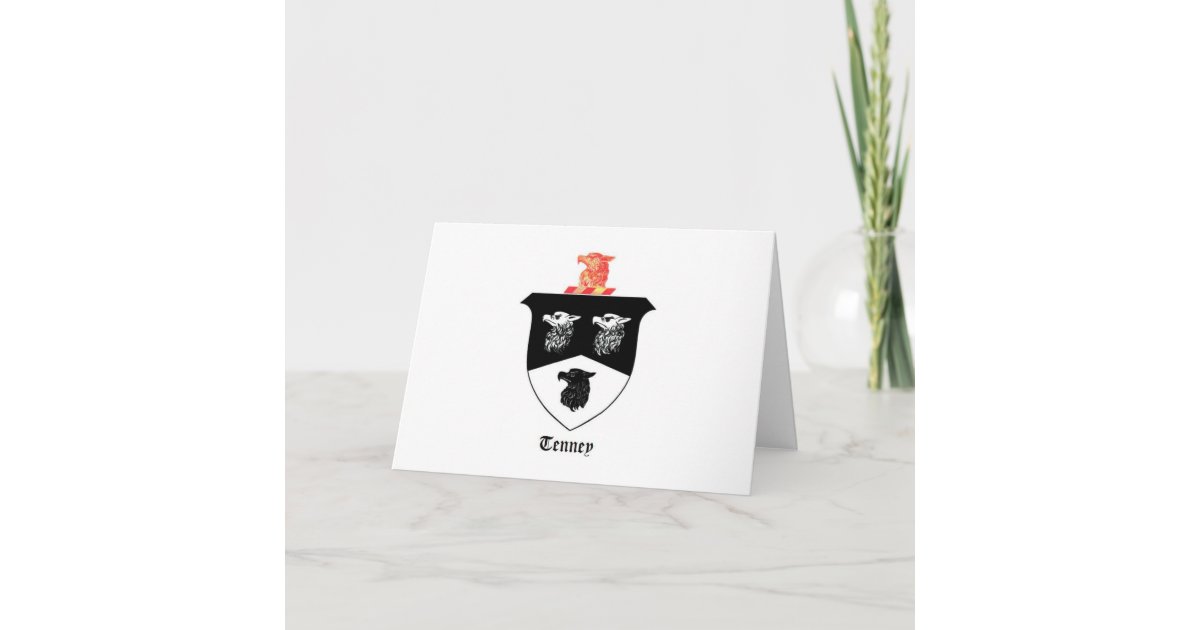 Greeting Cards featuring the Tenney Family Crest | Zazzle