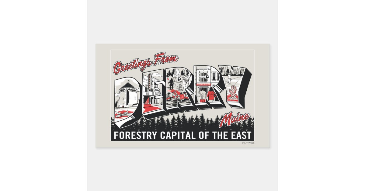 Greeting From Derry Maine Rectangular Sticker | Zazzle