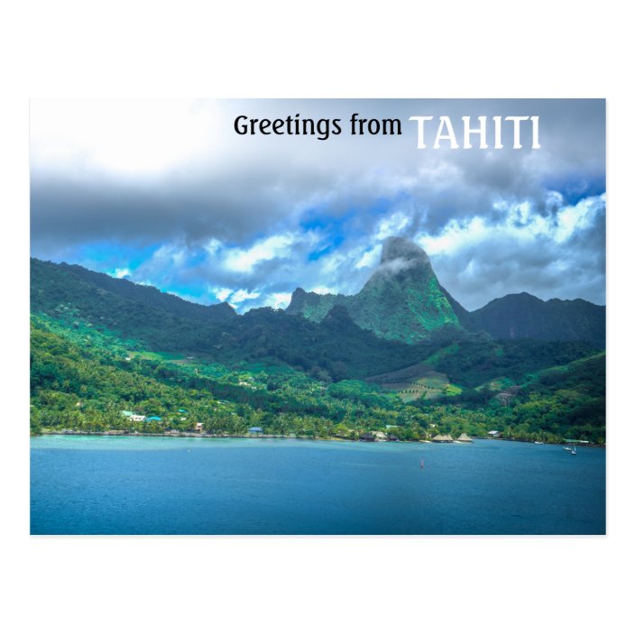 Greeting from Tahiti Postcard | Zazzle.com