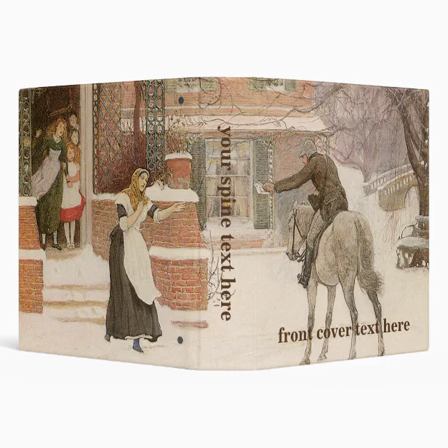 Greeting the Postman by Robert Walker Macbeth 3 Ring Binder | Zazzle