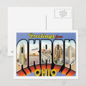 Greetings From Akron Ohio US City Postcard | Zazzle