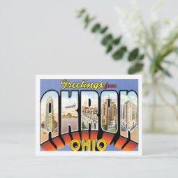 Greetings From Akron Ohio US City Postcard | Zazzle