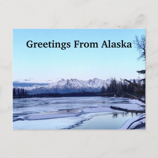 Greetings From Alaska Holiday Postcard | Zazzle.com
