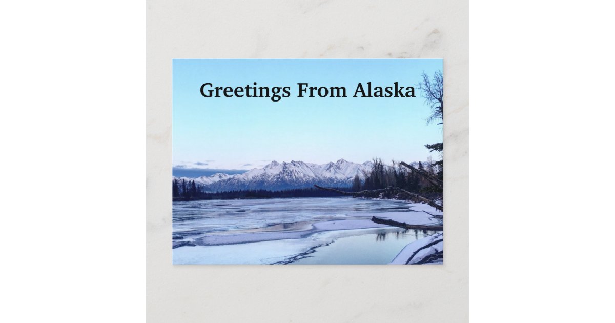Greetings From Alaska Holiday Postcard | Zazzle