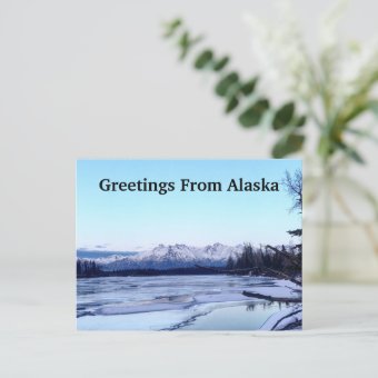 Greetings From Alaska Holiday Postcard | Zazzle