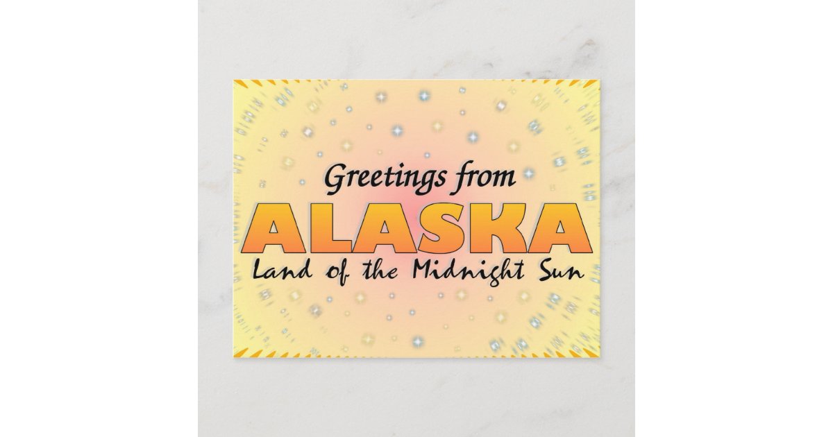 Greetings from Alaska Postcard | Zazzle