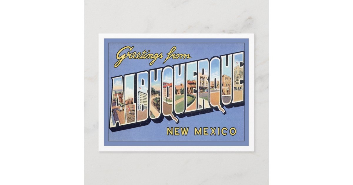 Greetings From Albuquerque, New Mexico Postcard | Zazzle