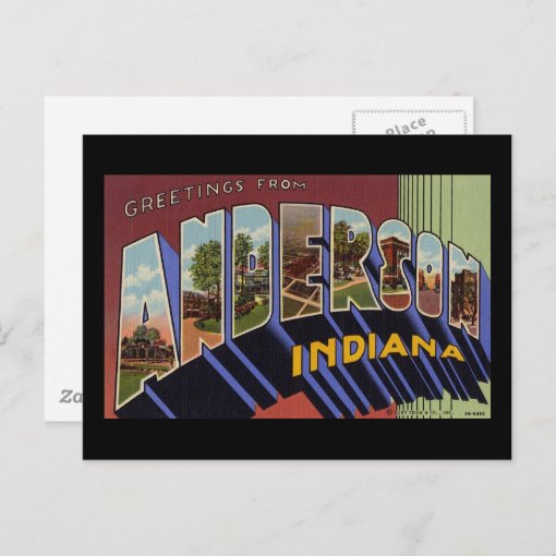 Greetings from Anderson Indiana Postcard | Zazzle