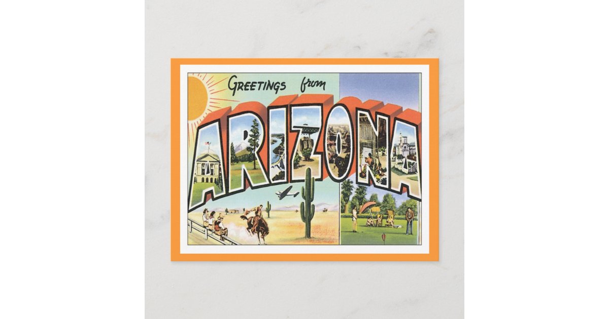 Greetings From Arizona Postcard | Zazzle