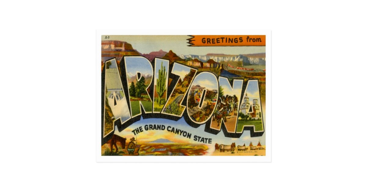 Greetings From Arizona Postcard | Zazzle.com