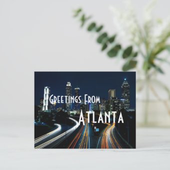 greetings from Atlanta georgia postcard | Zazzle