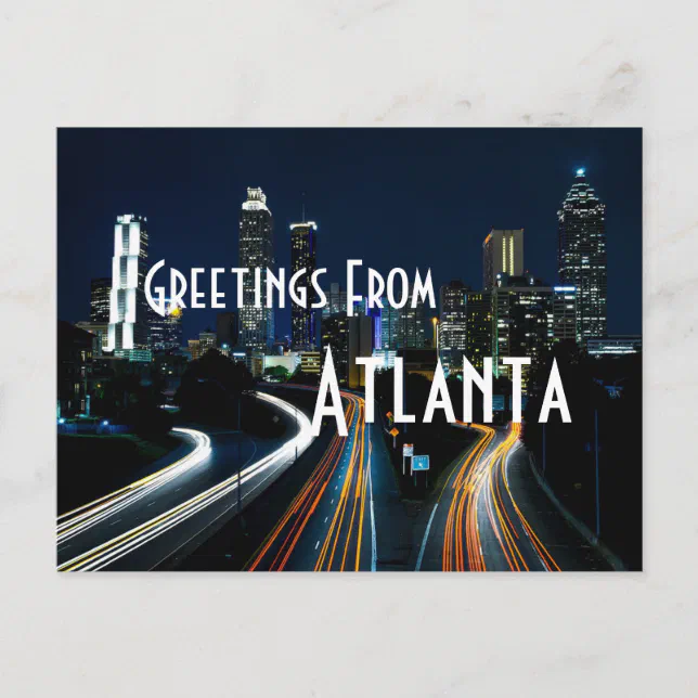 greetings from Atlanta georgia postcard | Zazzle