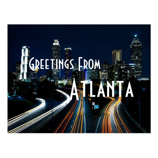greetings from Atlanta georgia postcard | Zazzle.com