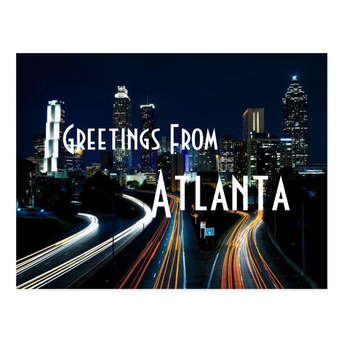 greetings from Atlanta georgia postcard | Zazzle.com