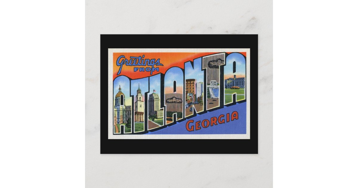 Greetings from Atlanta Postcard | Zazzle