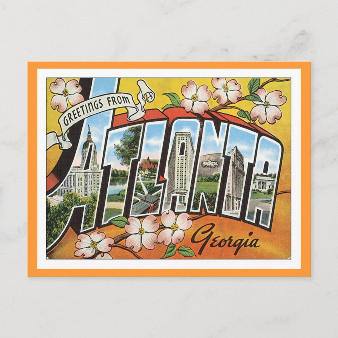 Greetings From Atlanta Postcard | Zazzle