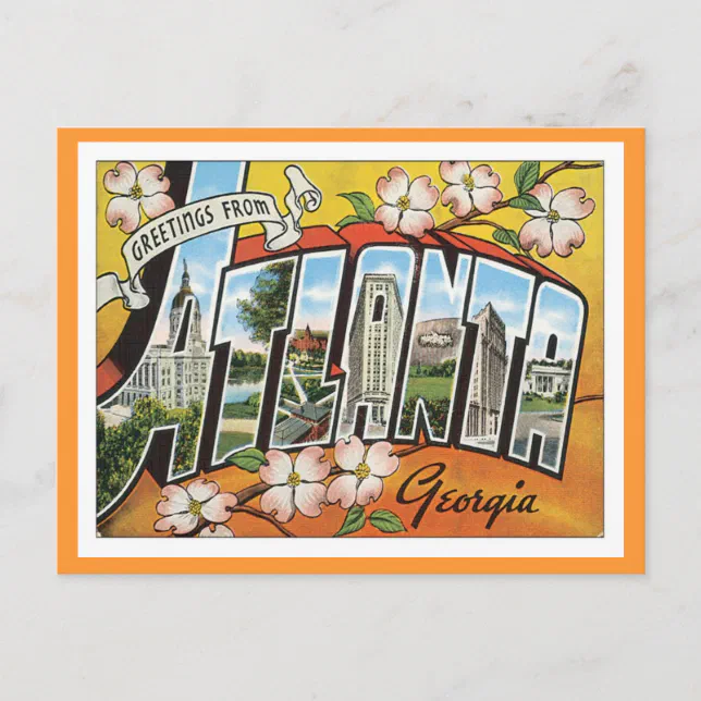 Greetings From Atlanta Postcard | Zazzle