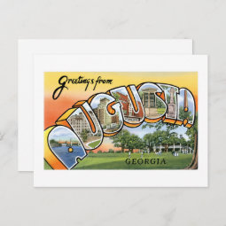 Greetings from Augusta, GA! Postcard | Zazzle