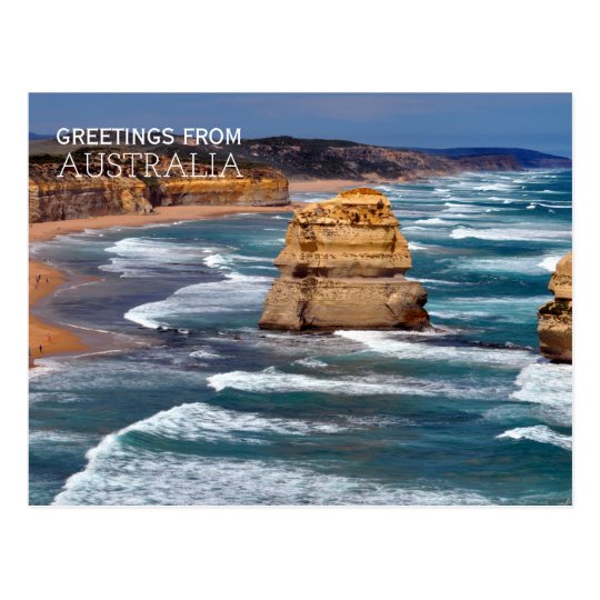 Greetings From Australia Beach Postcard | Zazzle.com