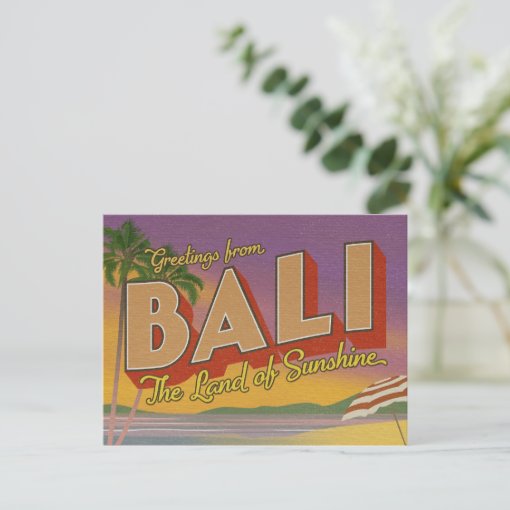Greetings from Bali Postcard | Zazzle