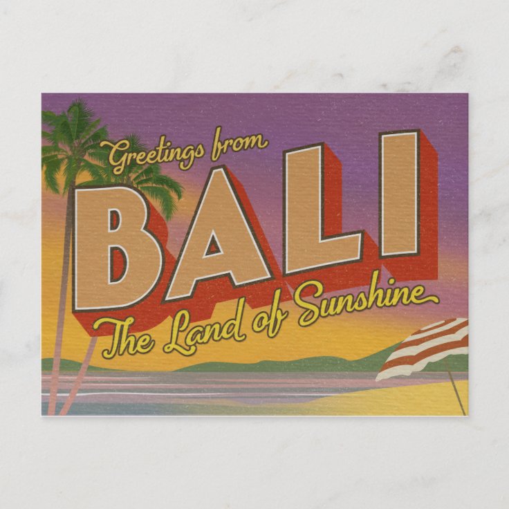 Greetings from Bali Postcard | Zazzle