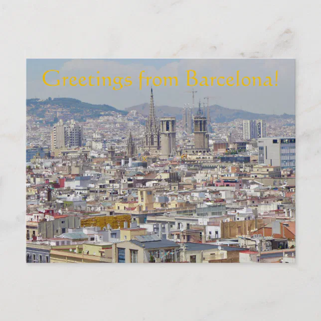 Greetings from Barcelona! Postcard | Zazzle