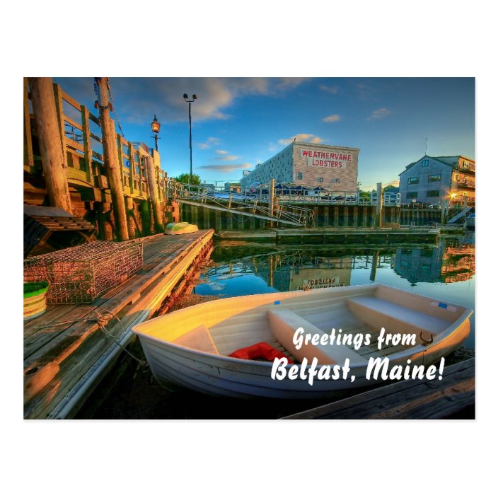 Greetings from Belfast Maine! Postcard | Zazzle.com