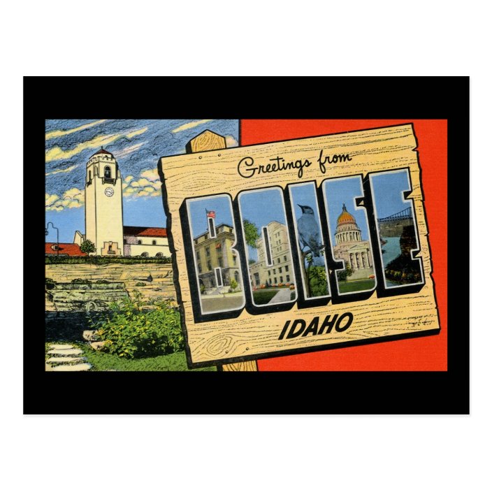 Greetings from Boise Idaho Postcard | Zazzle.com