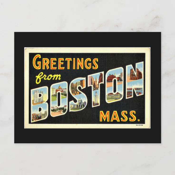 Greetings from Boston, Mass., vintage, Postcard | Zazzle