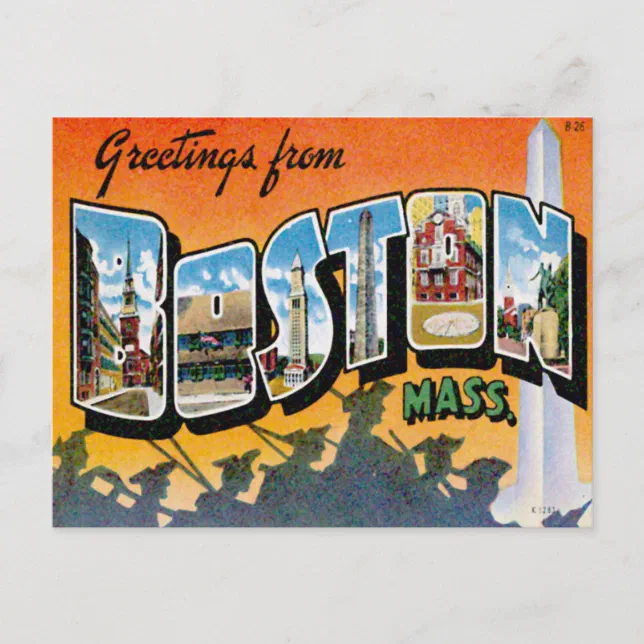 Greetings From Boston Massachusetts Postcard | Zazzle