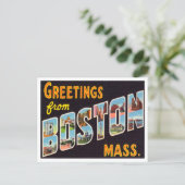 Greetings from Boston, Massachusetts Travel Postcard | Zazzle