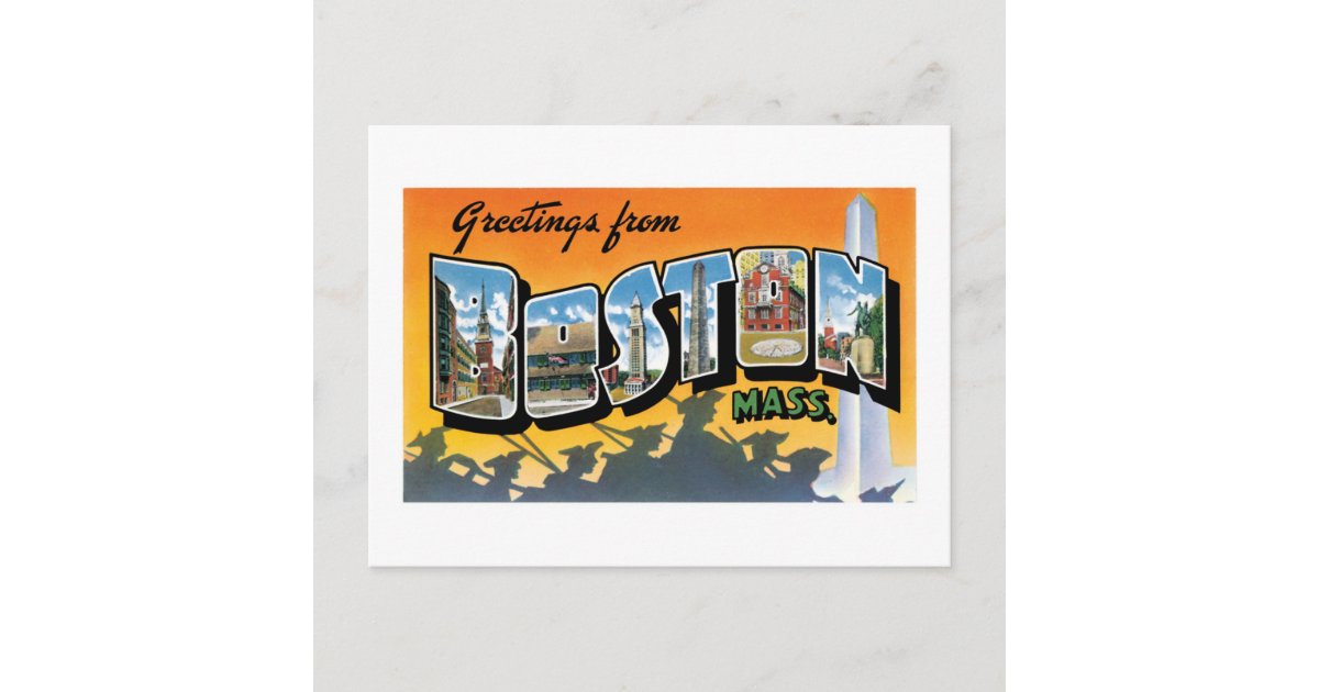 Greetings from Boston! Postcard | Zazzle