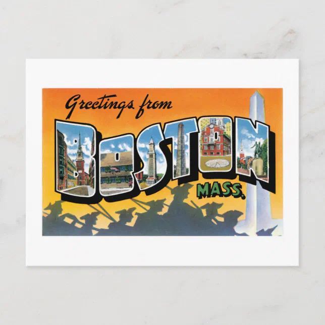Greetings from Boston! Postcard | Zazzle