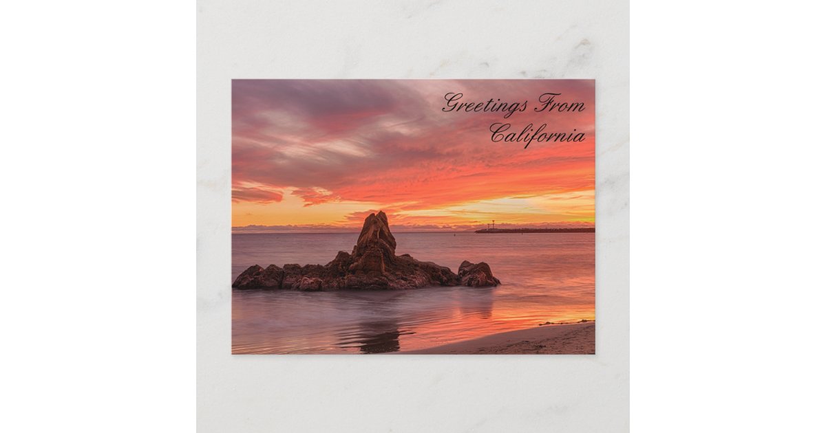 Greetings From California Beach Postcard | Zazzle