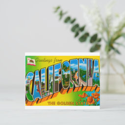 Greetings From California Postcard | Zazzle