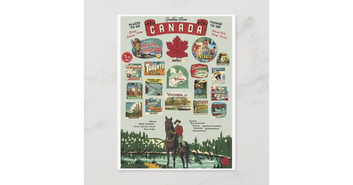 Greetings from Canada Postcard | Zazzle