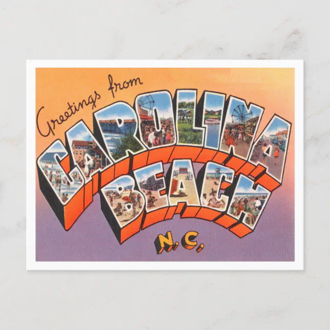Greetings from Carolina Beach, North Carolina Postcard | Zazzle