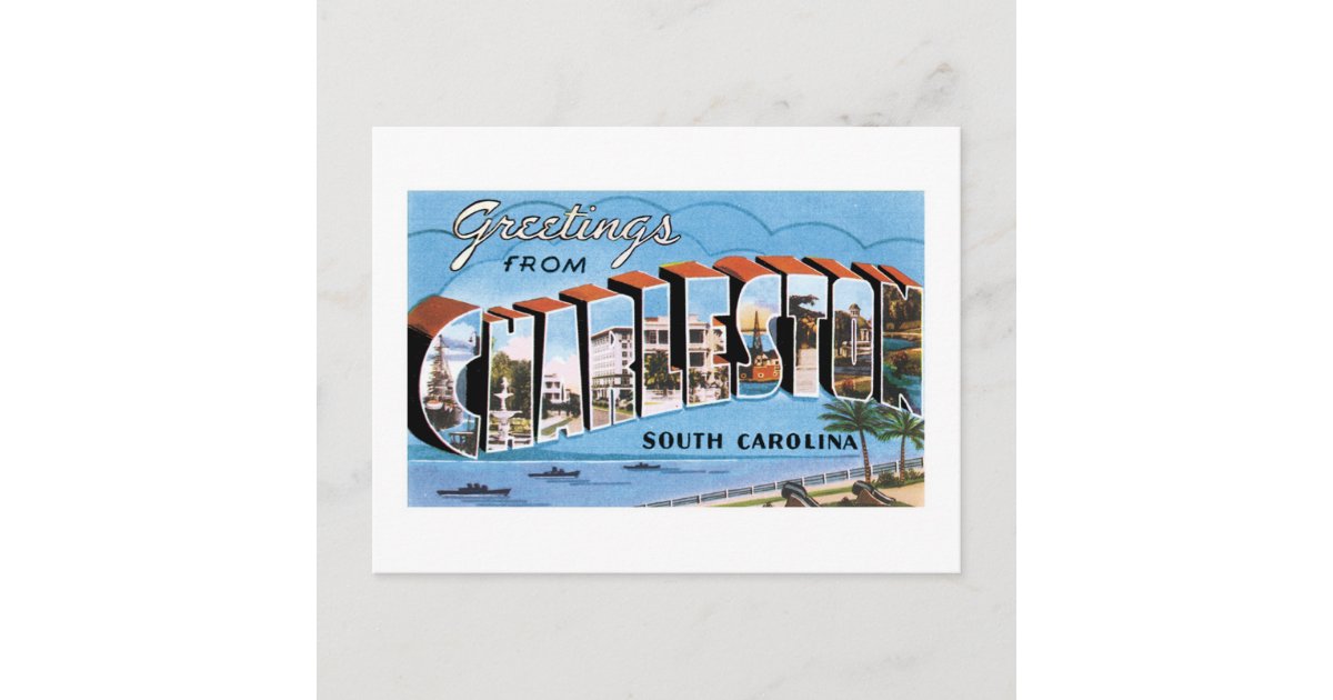 Greetings from Charleston, SC Postcard | Zazzle
