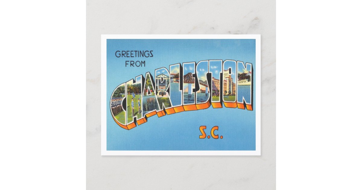 Greetings from Charleston, South Carolina Travel Postcard | Zazzle