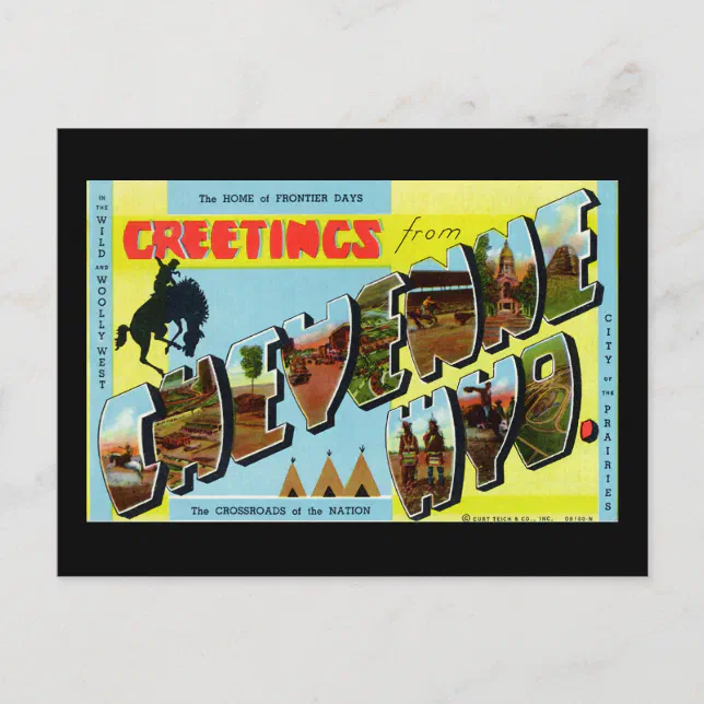 Greetings from Cheyenne Wyoming Postcard | Zazzle