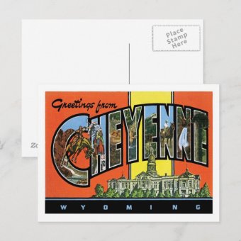 Greetings From Cheyenne Wyoming US City Postcard | Zazzle
