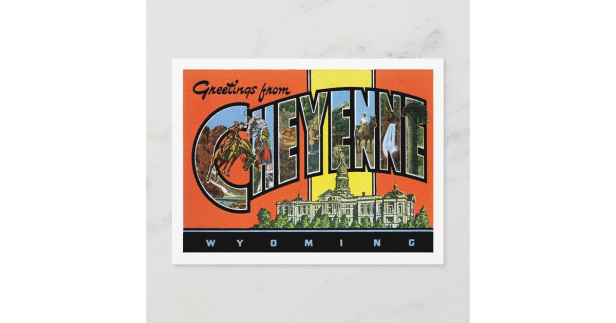 Greetings From Cheyenne Wyoming US City Postcard | Zazzle