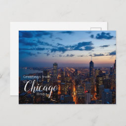 Greetings from Chicago Illinois Postcard Post Card | Zazzle